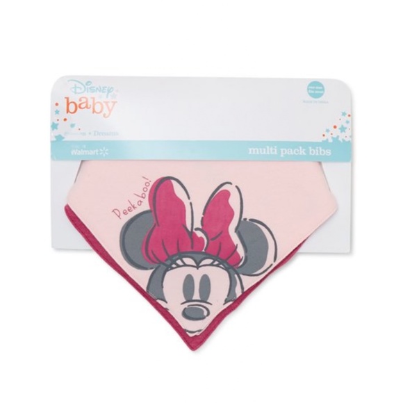 Disney | Accessories | New Disney Baby Minnie Mouse Bib Set 3pc | Poshmark